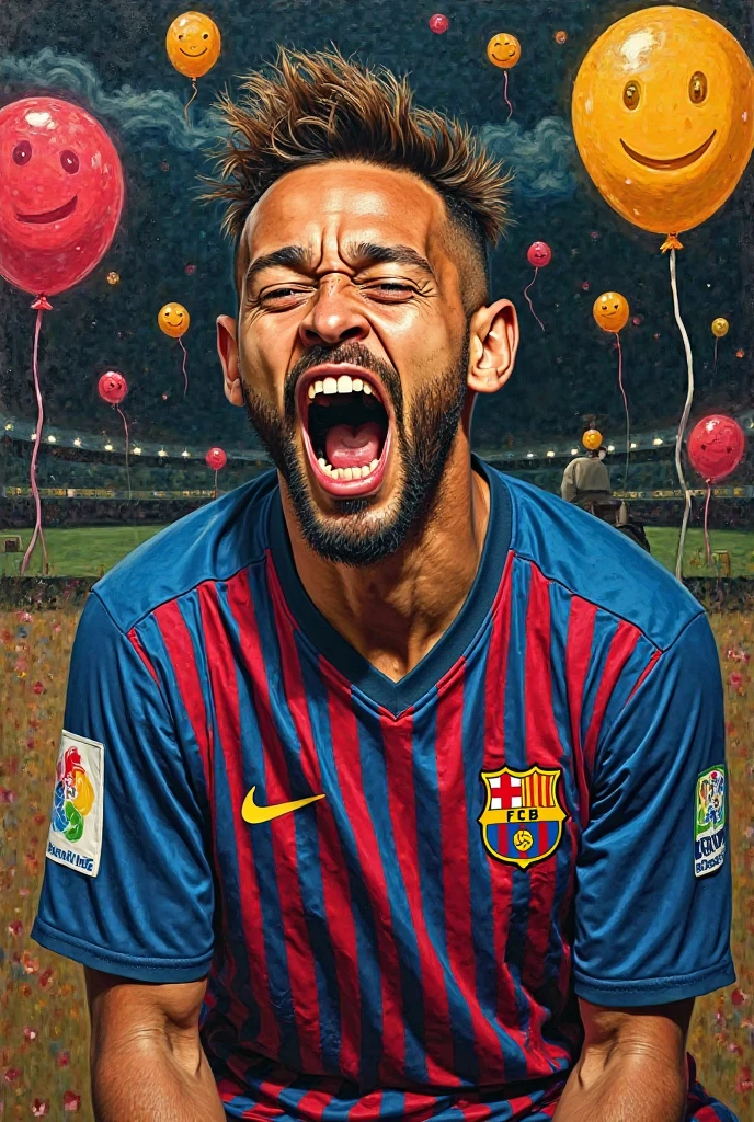 Reimagine 'The Scream' by Edvard Munch with Neymar replacing the ...