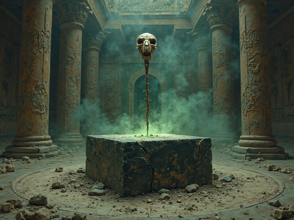 Cursed Altar of the Achaemenid Necromancer Deep within the ruins of ...