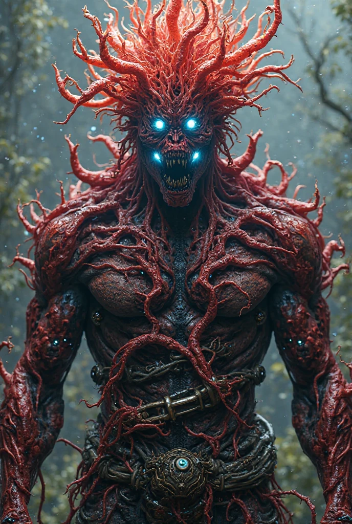 A towering figure, a grotesque fusion of man and predatory plant ...