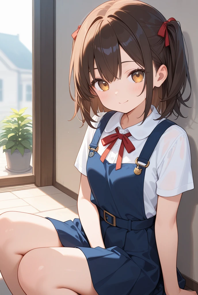 Cute girl slouching wearing clothes - SeaArt AI