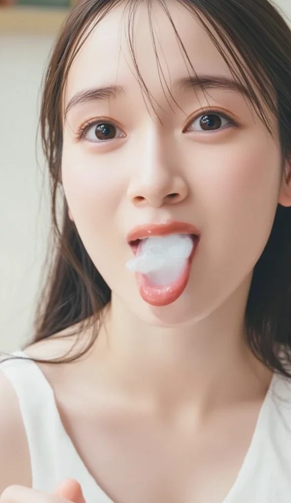 完璧なRIHO YOSHIOKA( open your mouth , In the middle of a fellatio - SeaArt AI