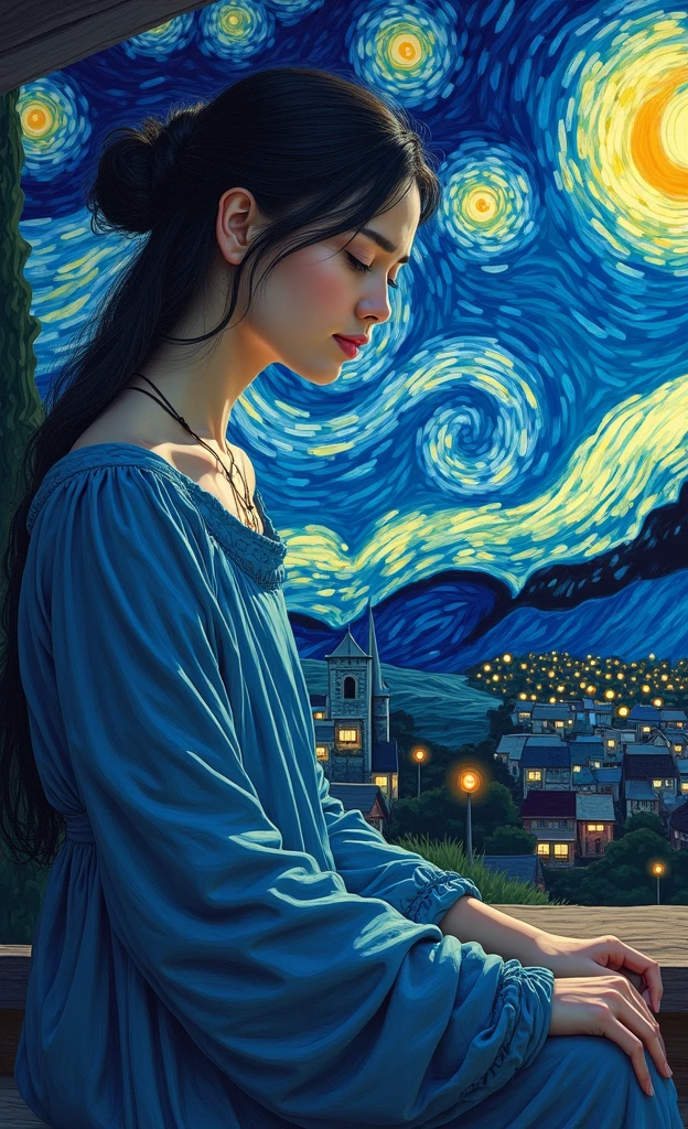 You could redesign the photo as if it were Van Goh's starry night ...