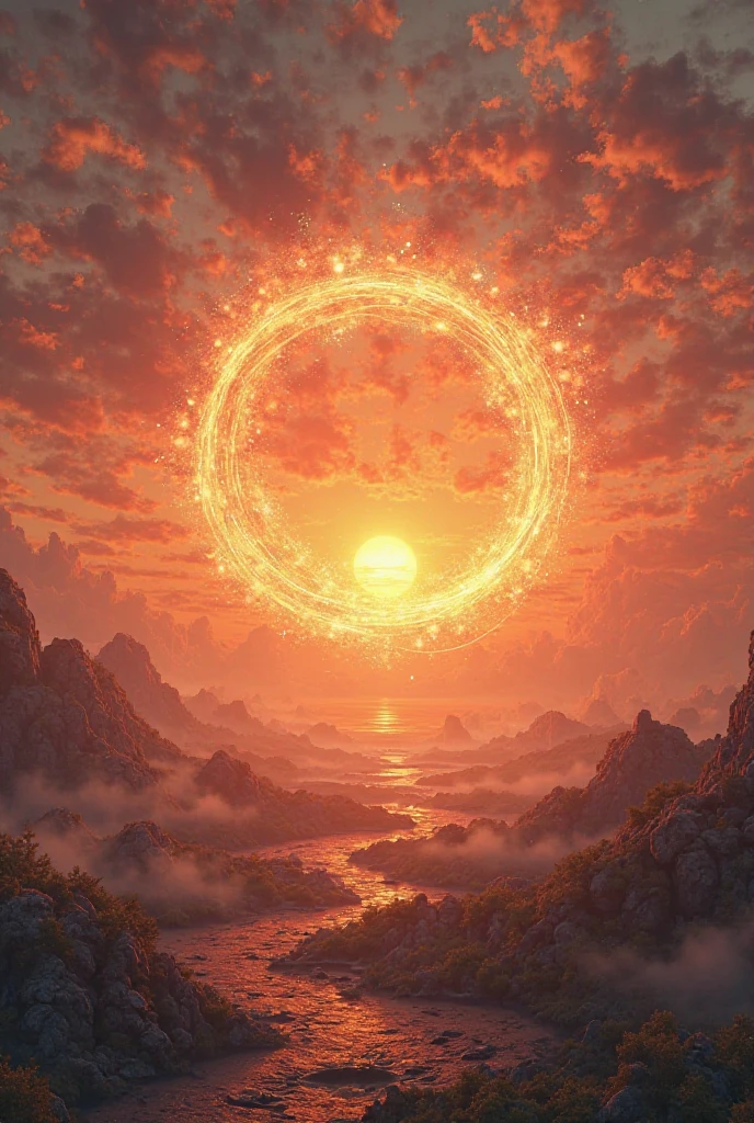 Image of a sunset depicting a portal to the rise of energy - SeaArt AI