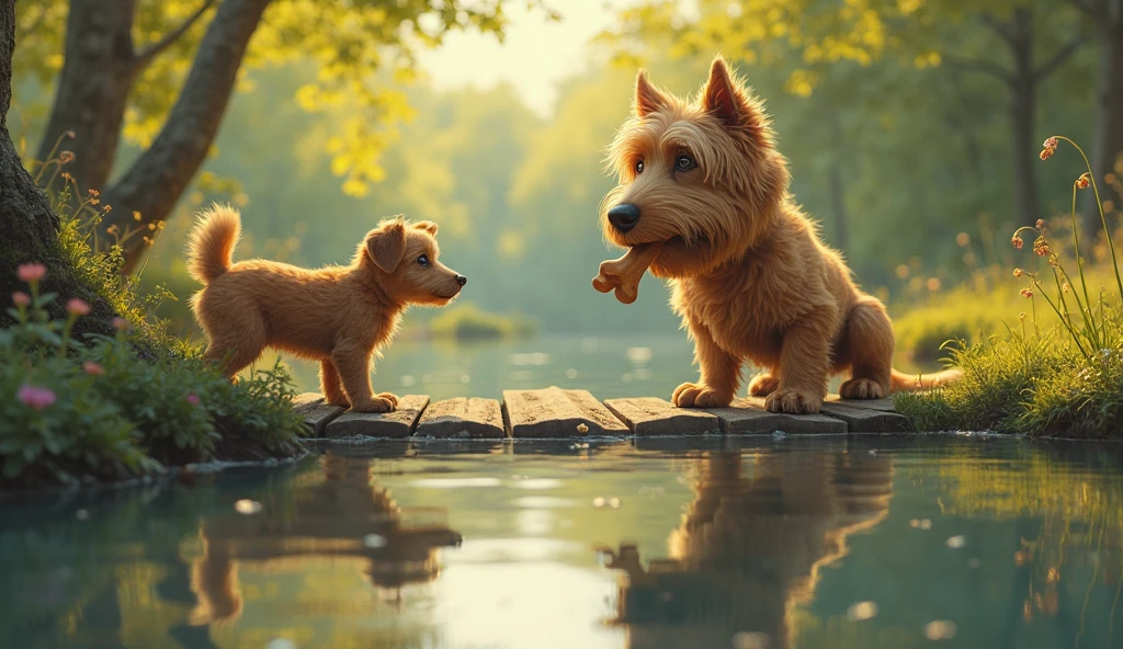 **Image Creation Prompt:** "A scruffy, brown dog with perked ears and ...