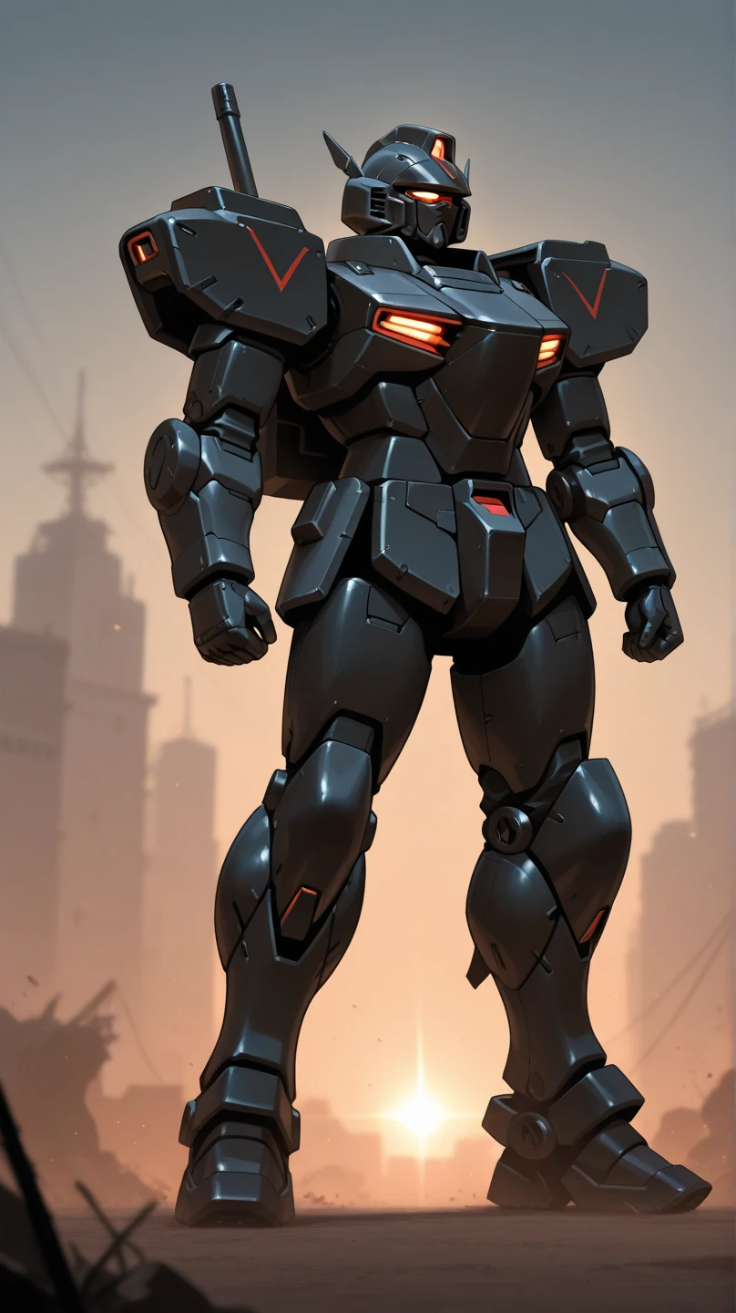 Red/black mobile armor - SeaArt AI
