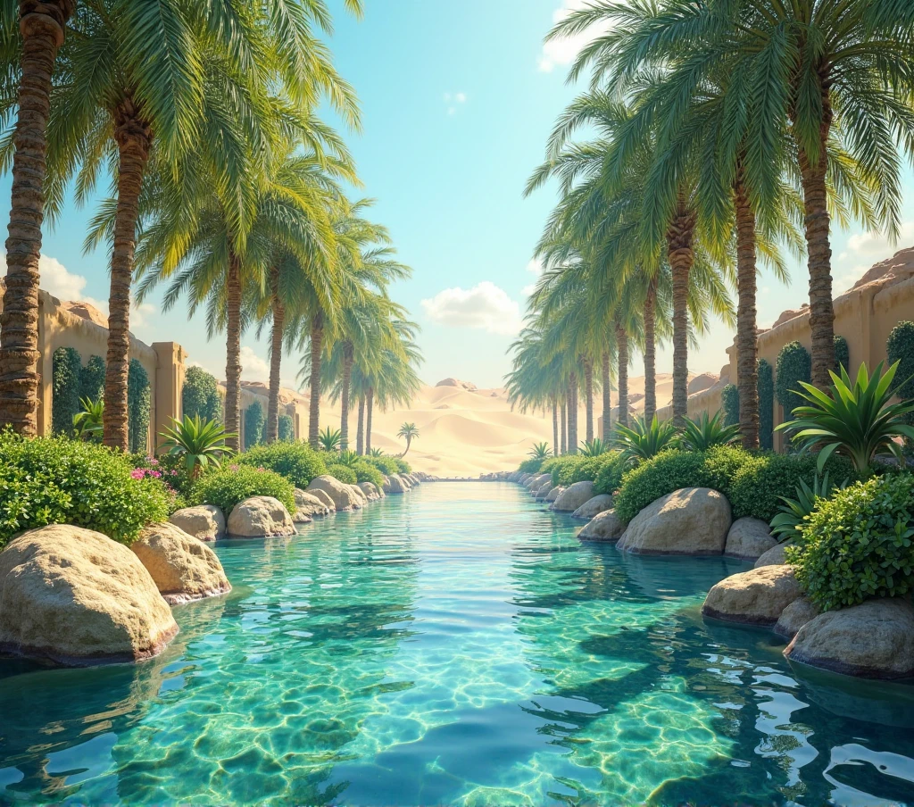 I want only the image of the oasis that is shown in the reference ...