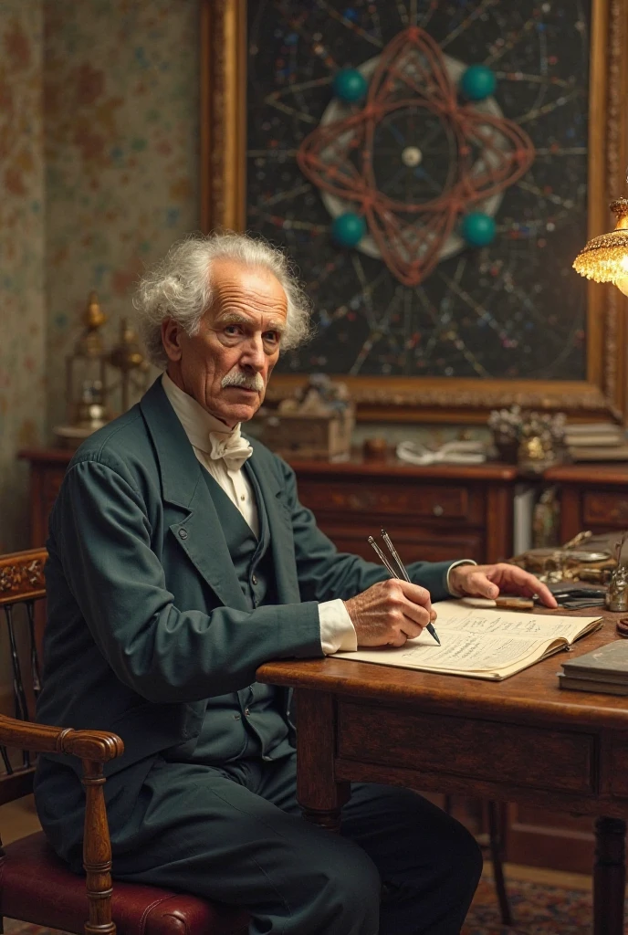 Make an image of Joseph Jhon Thomson discovering the electron and ...