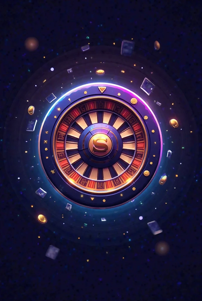 Slot Wheel A stylized roulette or slot wheel with technology symbols ...