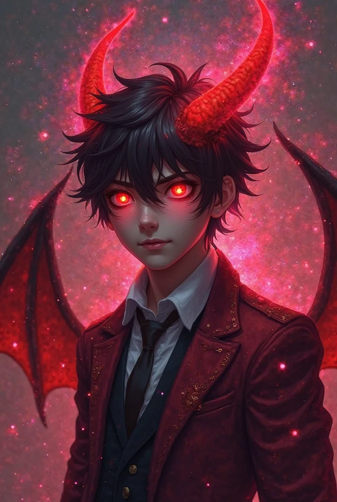 *The eyes open, José's eyes turn completely black, with bright red ...