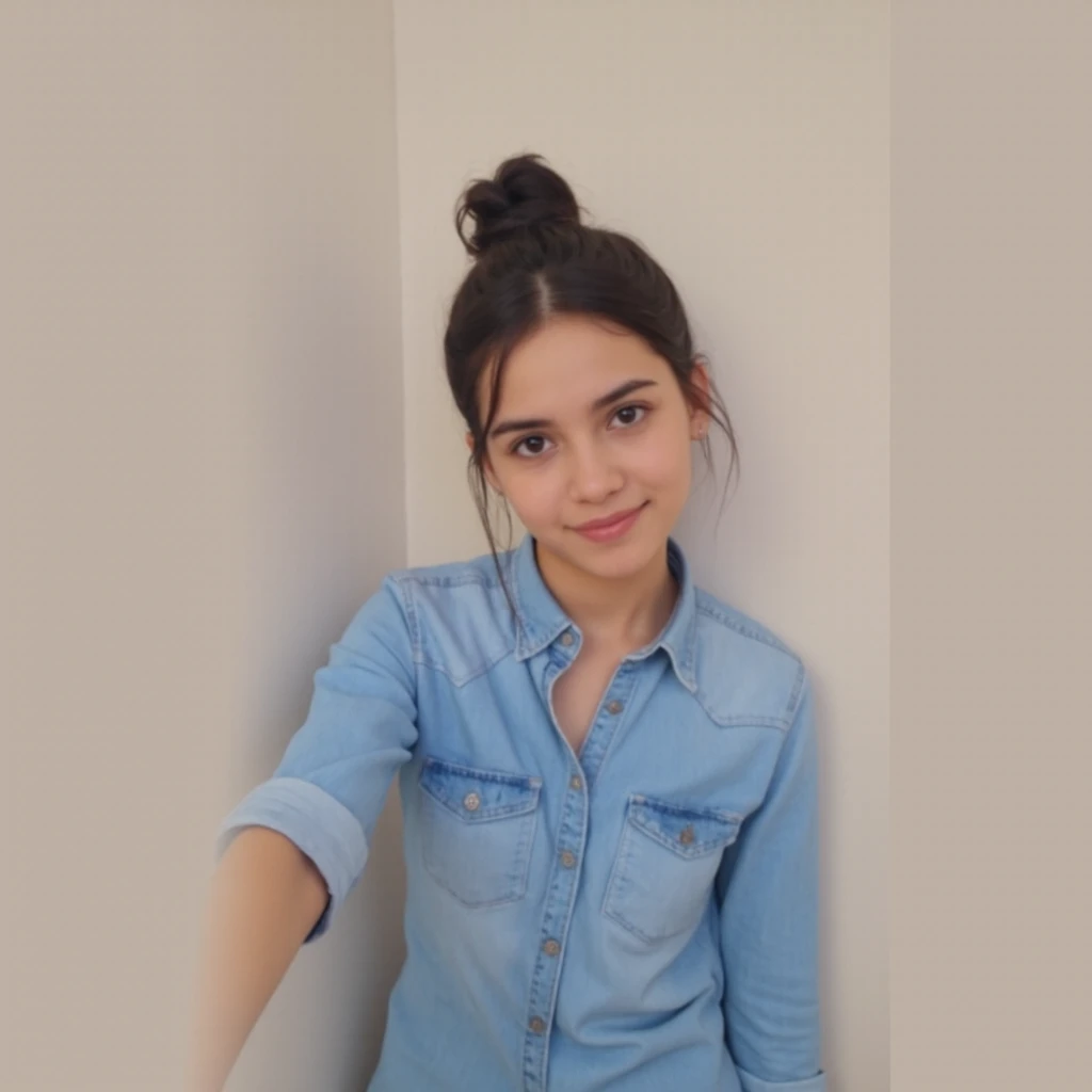 The image of a Turkish 20 year young woman. Cute small eyes - SeaArt AI