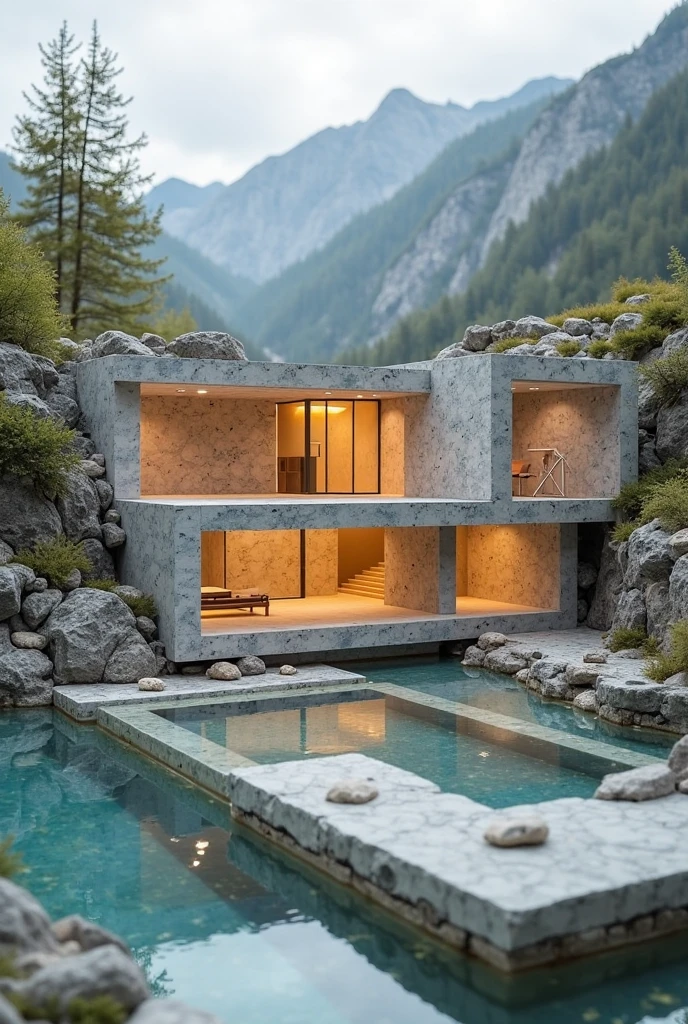 Abstraction of the work Baths of Waltz by Peter Zumthor, for ...