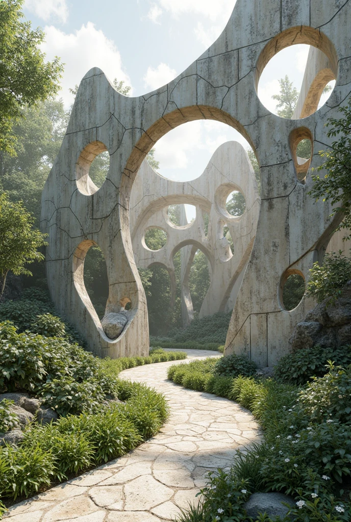 Create an architectural sculpture of a path in which you can allow ...