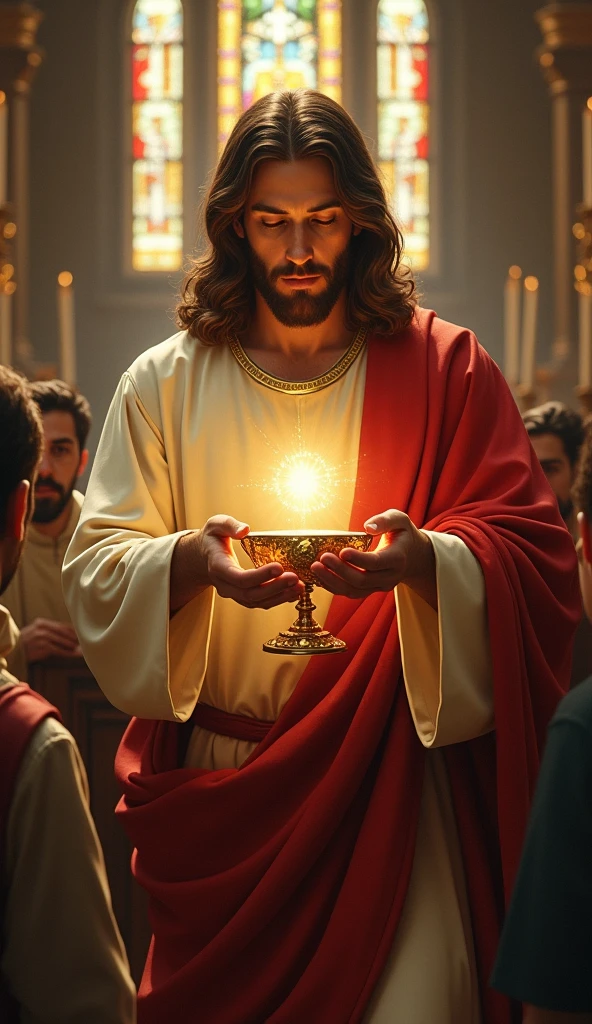 JESUS OFFERING THE BLESSED SACRAMENT - SeaArt AI