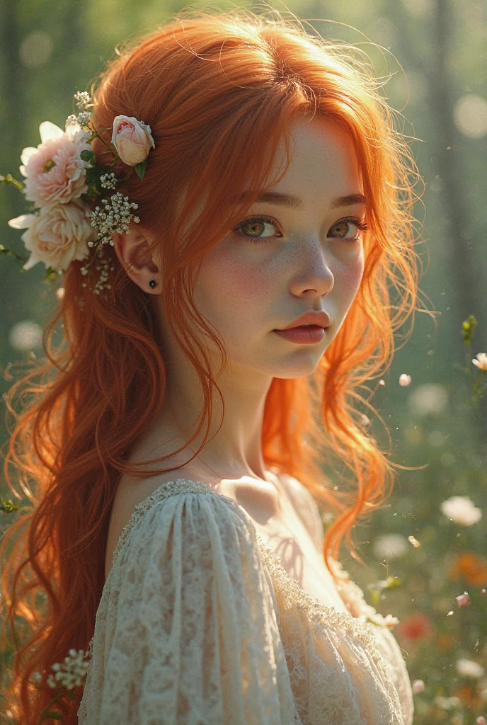 Skinny red-haired girl - SeaArt AI