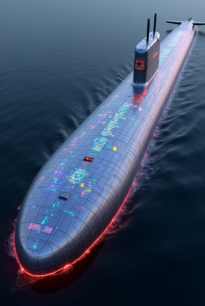 **42. Aurora Ice-Class Submarine Design: A sleek, silver hull with ...