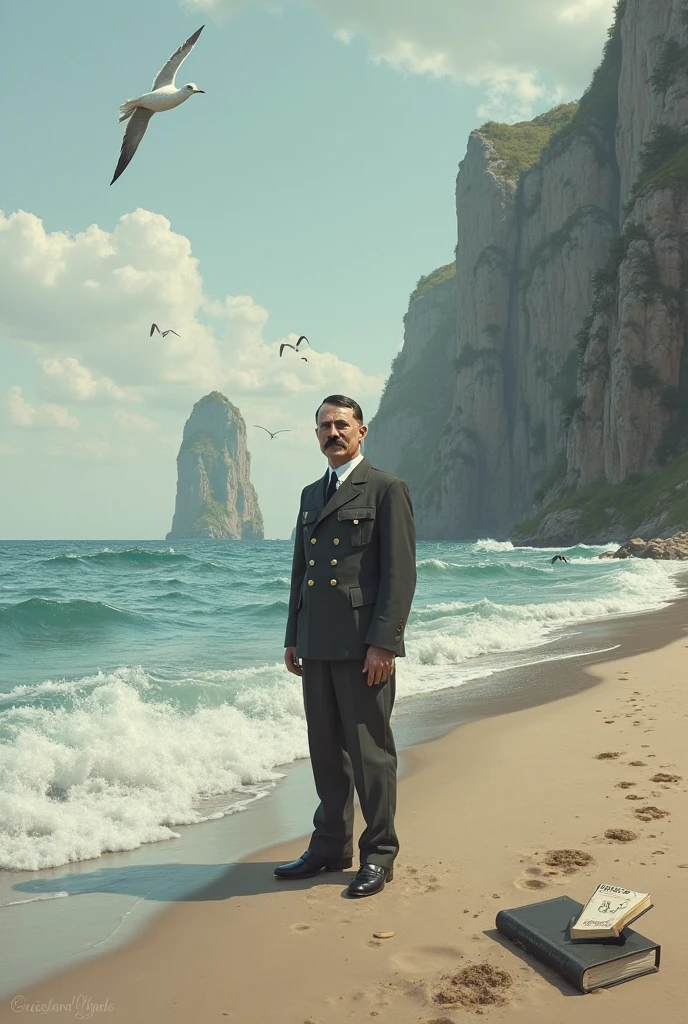 Create an image of Hitler at the seaside - SeaArt AI