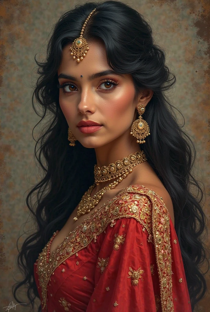 A girl with sharp features, black hair, dark brown eyes and very slight ...