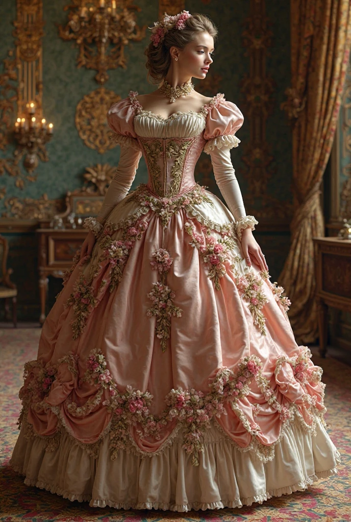Dress petticoats and big satin silk shinning - SeaArt AI