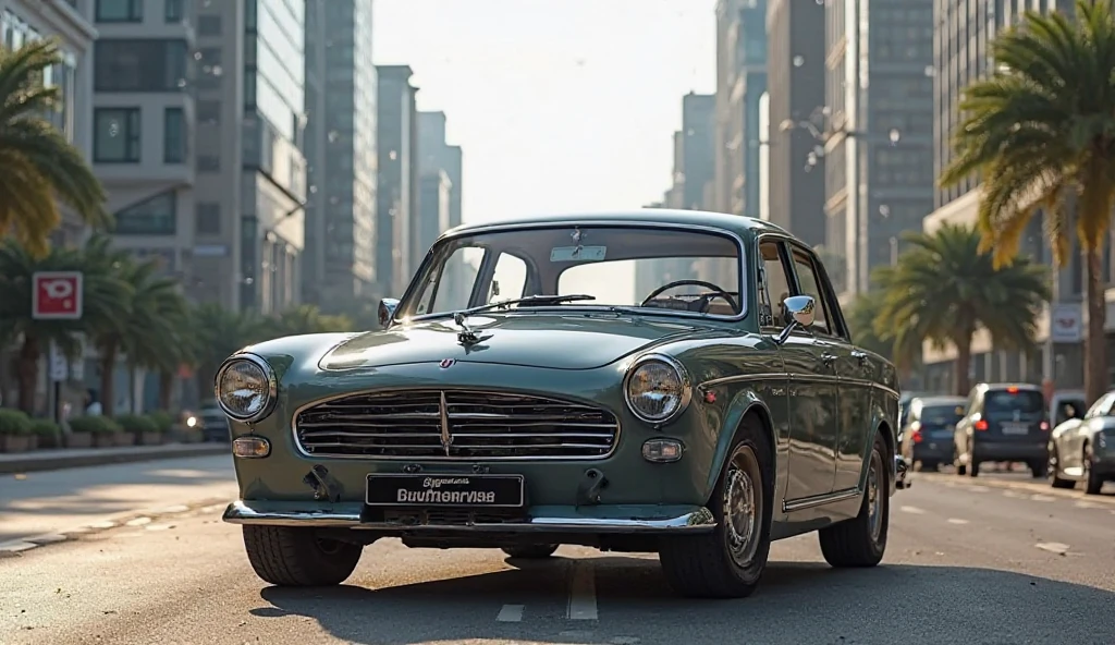 2025 Hindustan Ambassador 1800 ISZ front exterior view - SeaArt AI