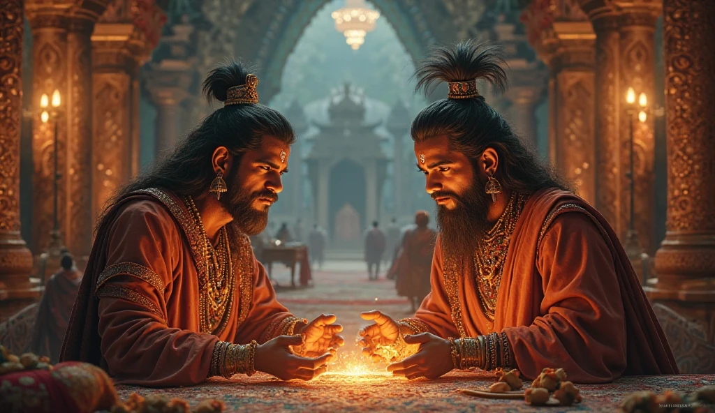 A very clear ultra HD dynamic image of "Betal, his eyes twinkling with ...