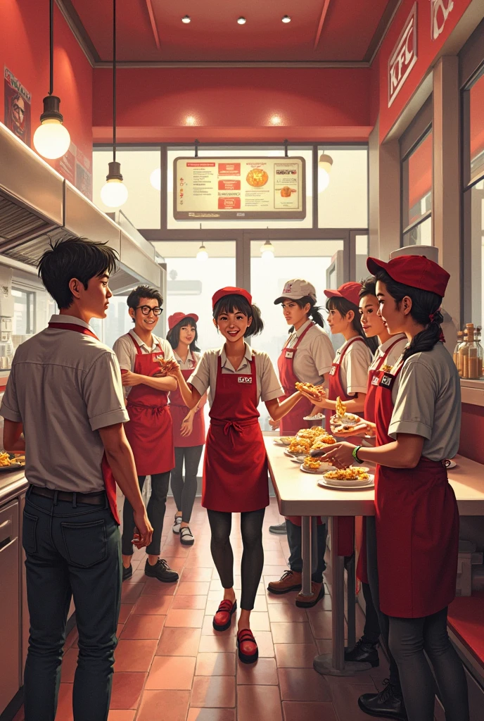 Teamwork kfc - SeaArt AI