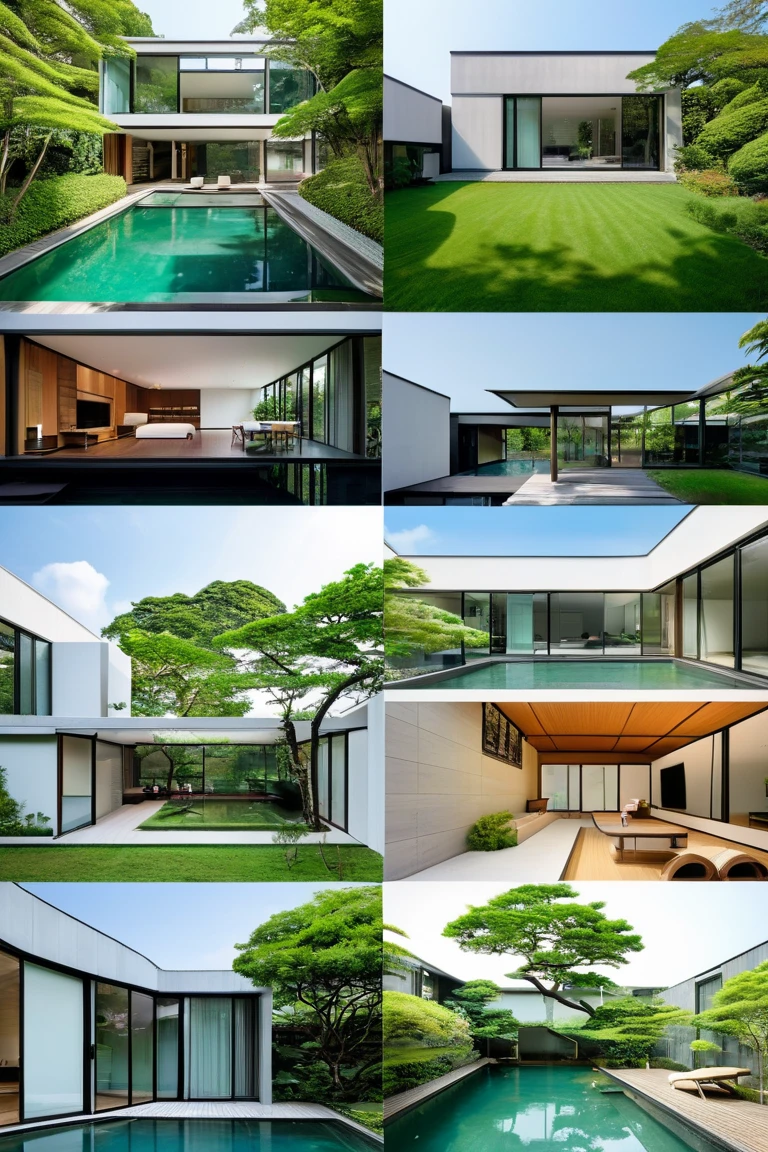 beautiful design collage , 1 perspective each on the screen - SeaArt AI