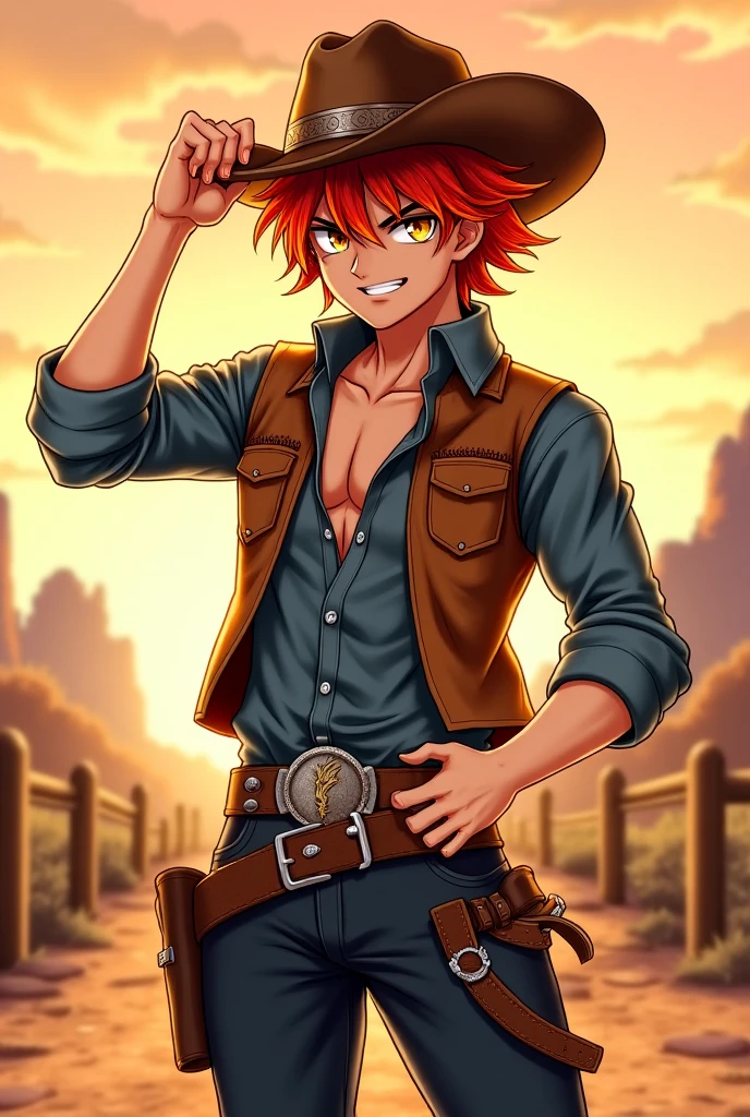 Character: A cowboy inspired by the appearance of Kyōjurō Rengoku ...
