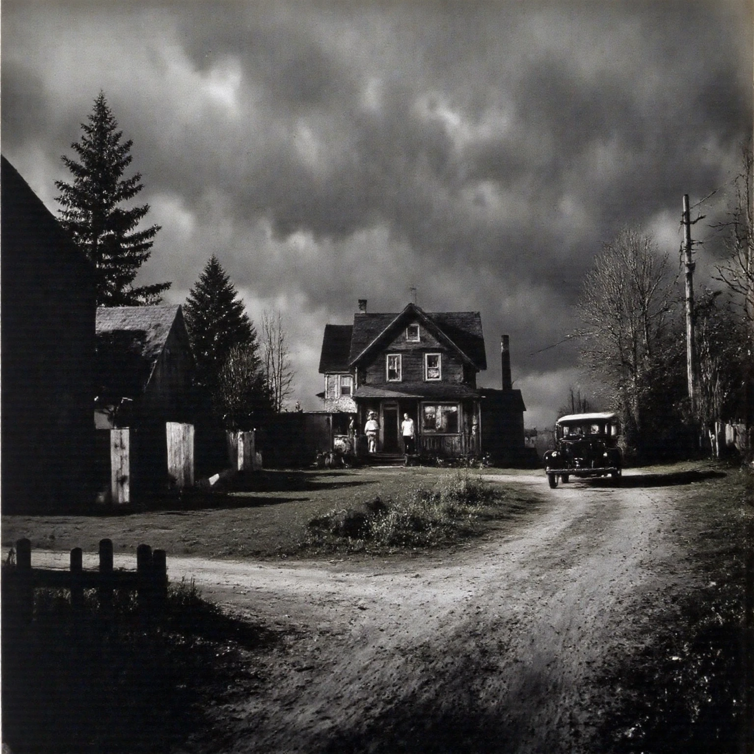 "A small rural town from the 1930s, with simple wooden houses - SeaArt AI