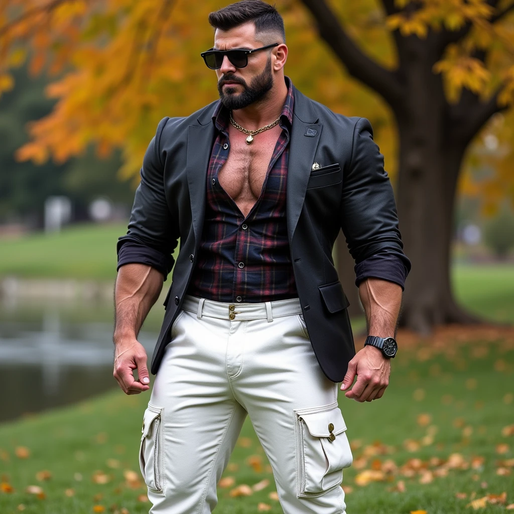 This photograph captures a young man with an exceptionally muscular ...