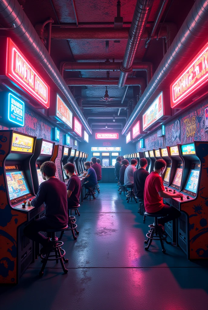 Create an arcade store inside the subway station - SeaArt AI