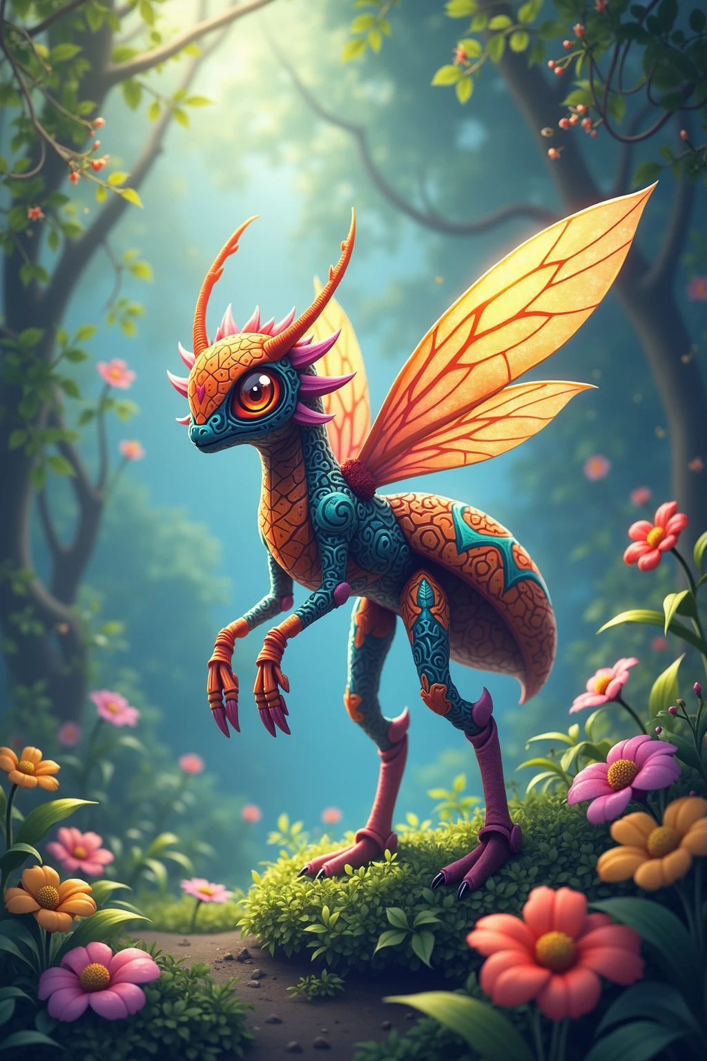 A very colorful insect-type Pokémon. - SeaArt AI