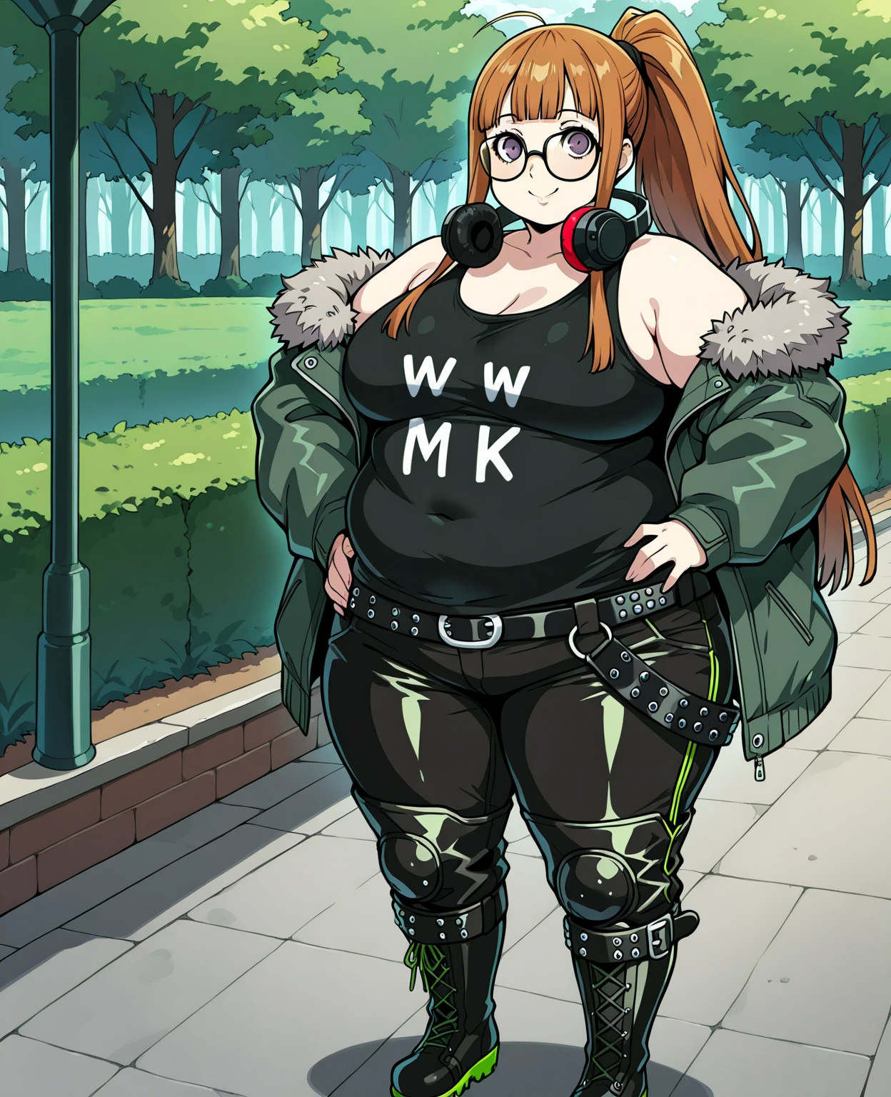 1 girl, solo, cute face, p5futaba, sakura futaba, long hair, mega ...