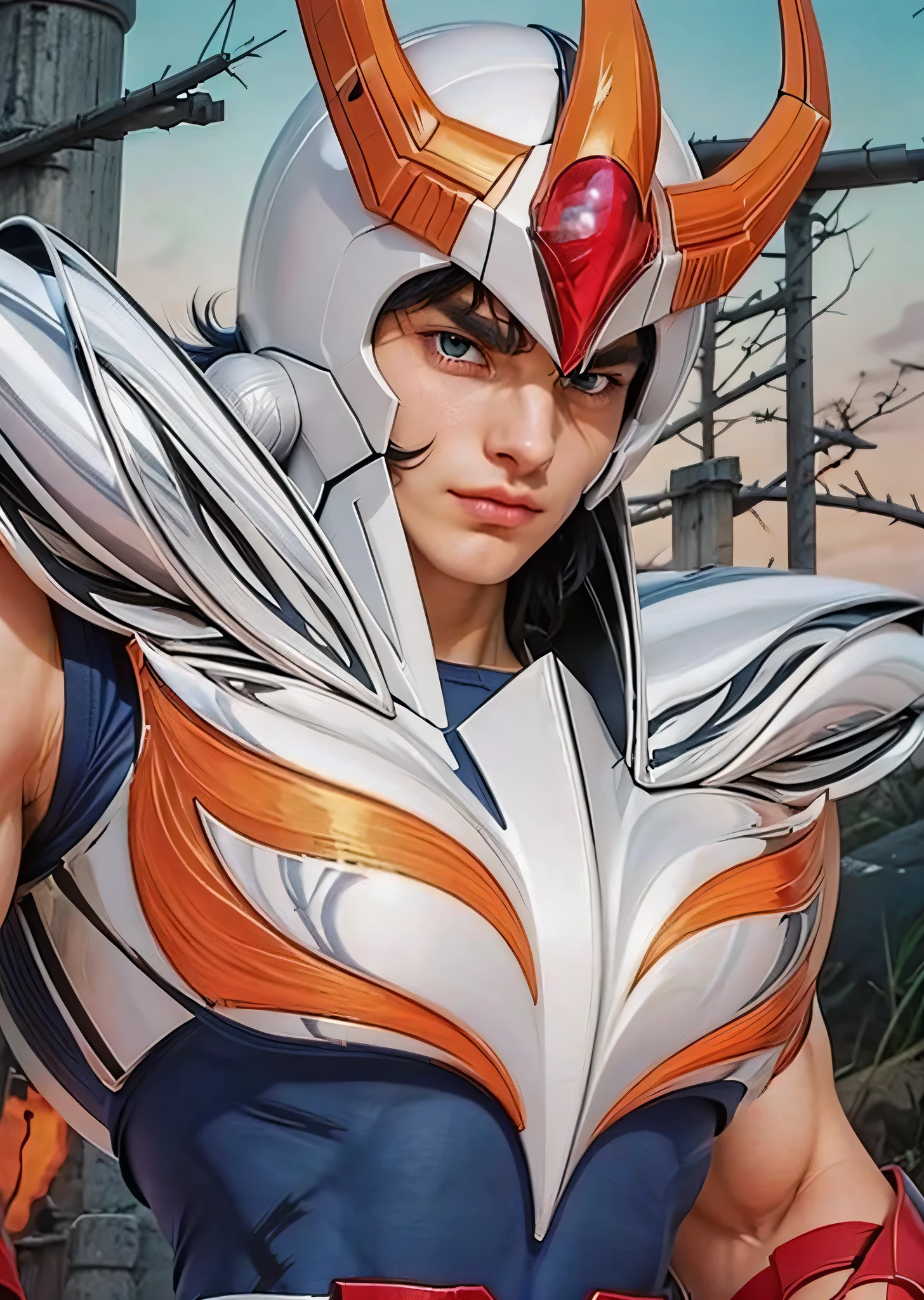 A close up of a woman in a costume with a sword - SeaArt AI