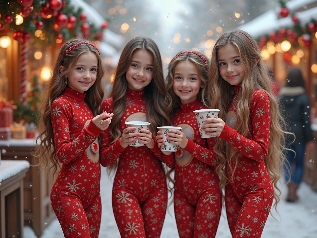 In a -friendly environment,back,Four cute 13yo k girls beautifully ...