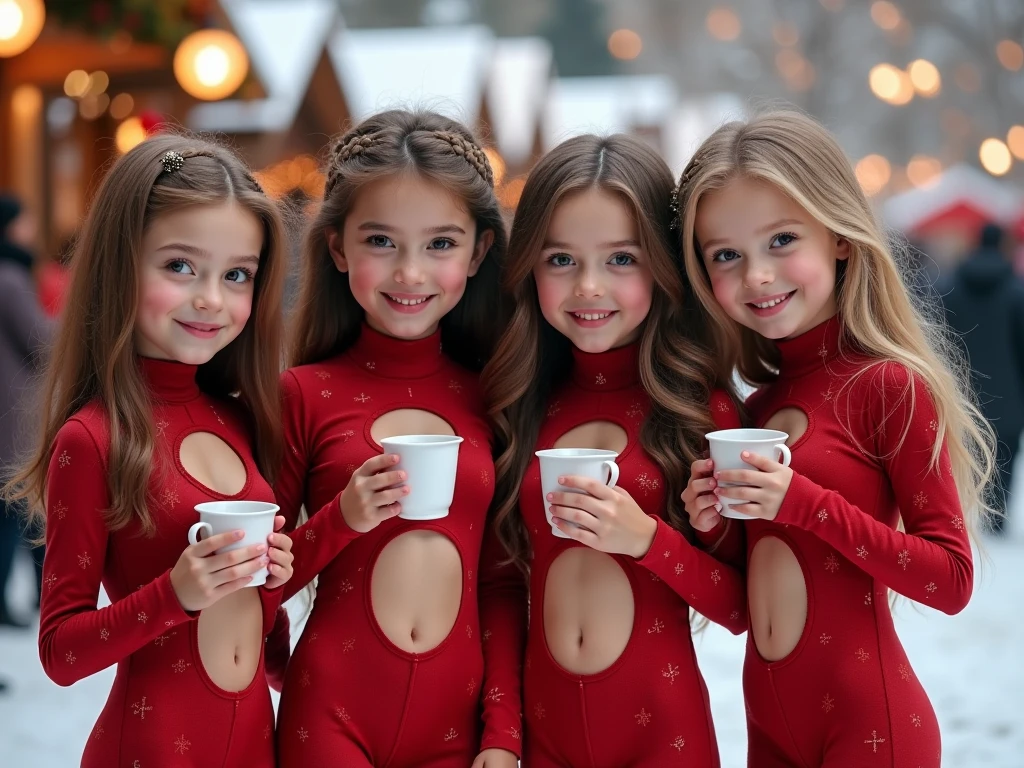 In a -friendly environment,back,Four cute 13yo k girls beautifully ...