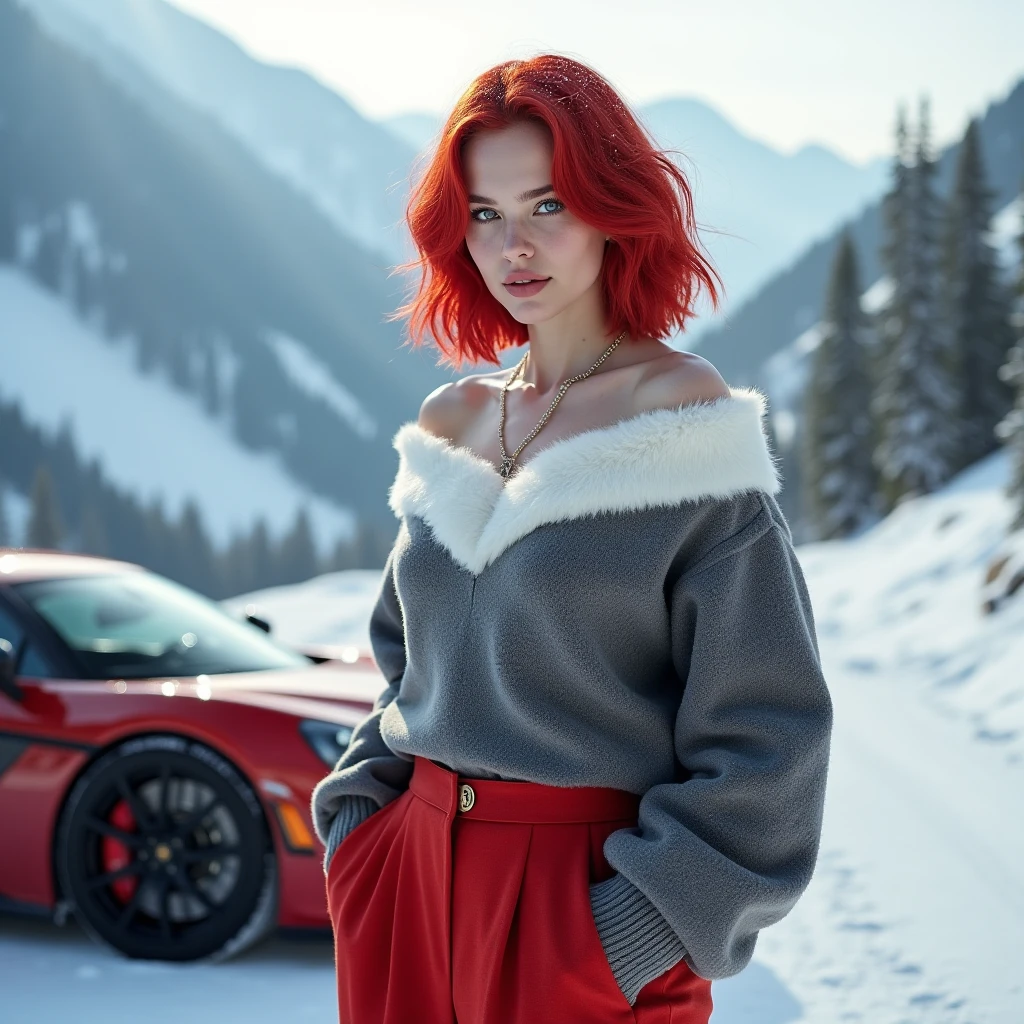 She is a breathtaking Albino Russian goddess, standing at 5'8 - SeaArt AI