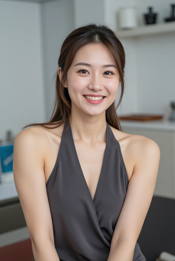 Athletic beautiful early 30s asian female chiropractor wearing ...