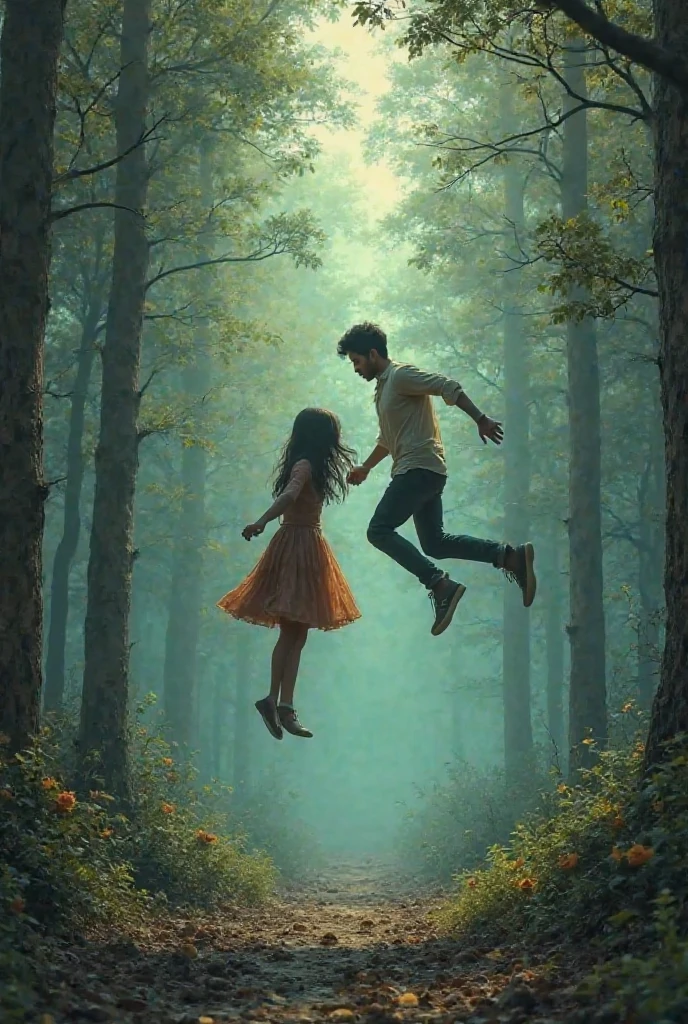 Once, both Arshad and Javed were jumping into the forest, and suddenly ...