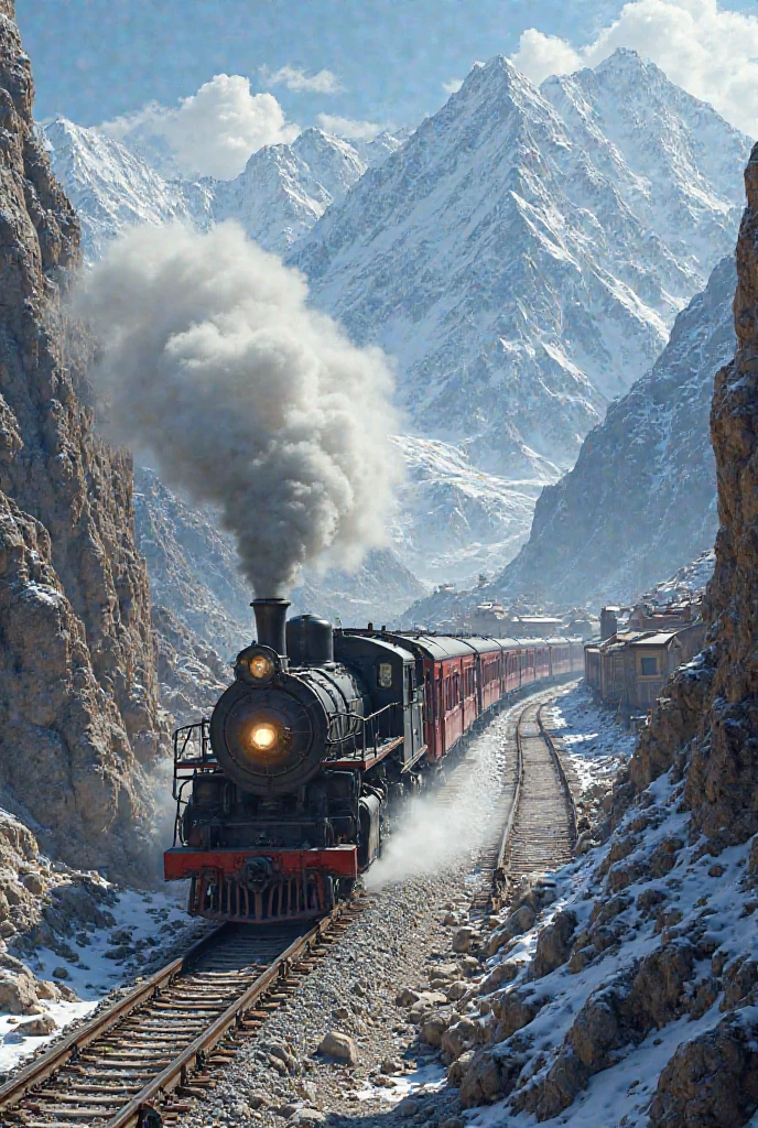 Trans Himalayan railway - SeaArt AI