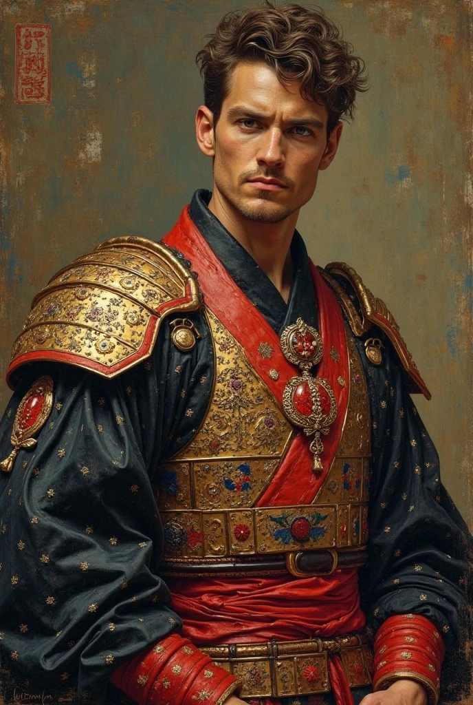 {{masterpiece, best quality, realistic oil painting, de Gustav Klimt ...