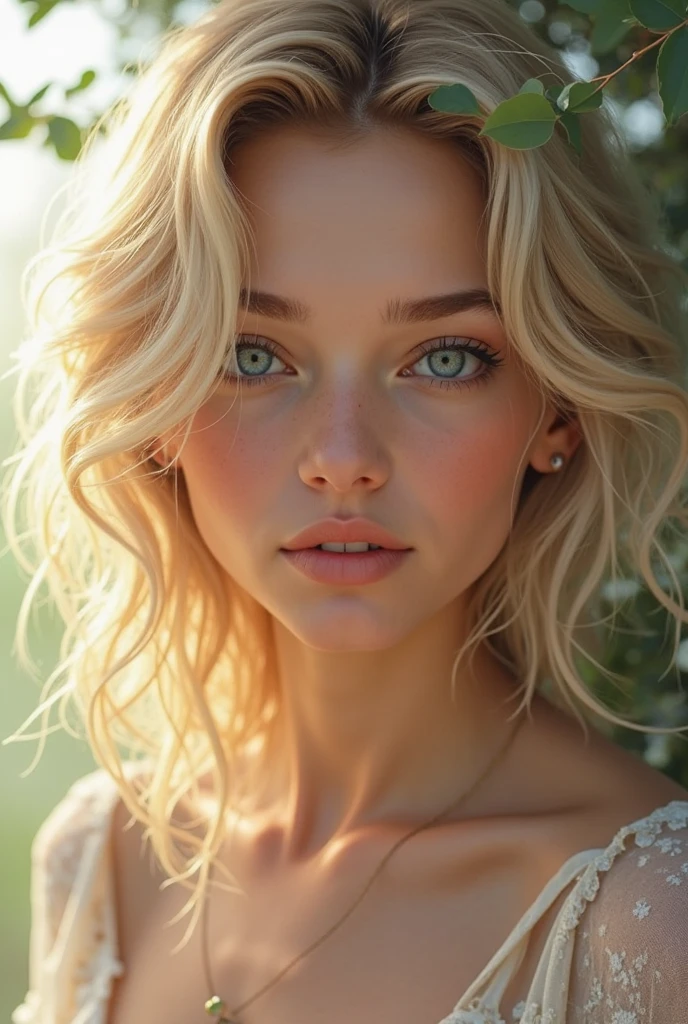 Female 24 years old blond blue eyes - SeaArt AI