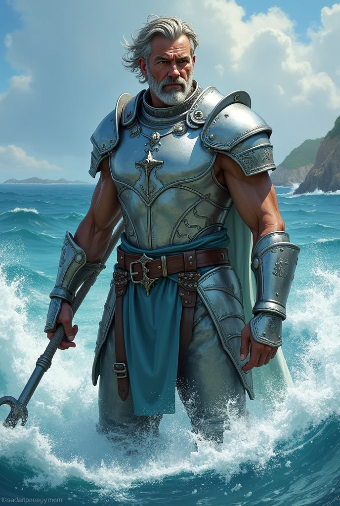 sea warrior in light armor - SeaArt AI