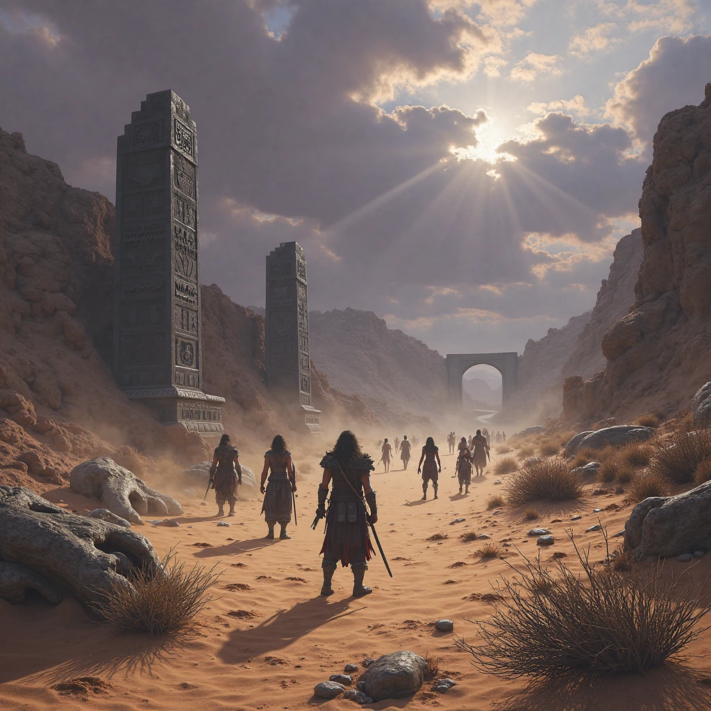 Dark fantasy desert setting for Conan Exiles: Planície árida com sand ...