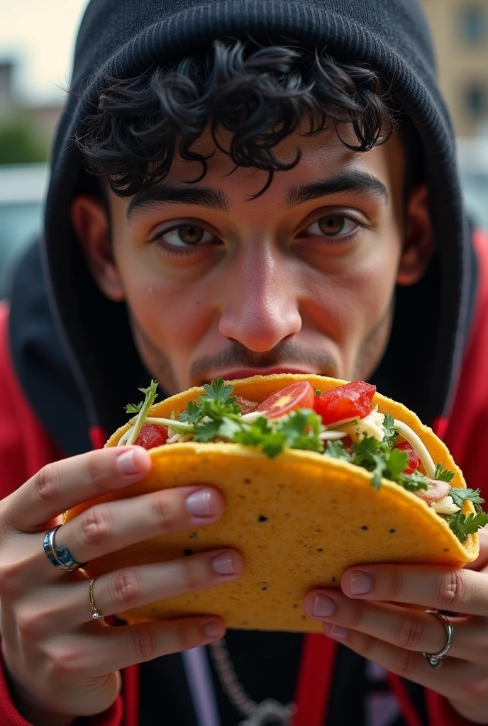 Élie Yaffa the rapper who eats a tacos - SeaArt AI