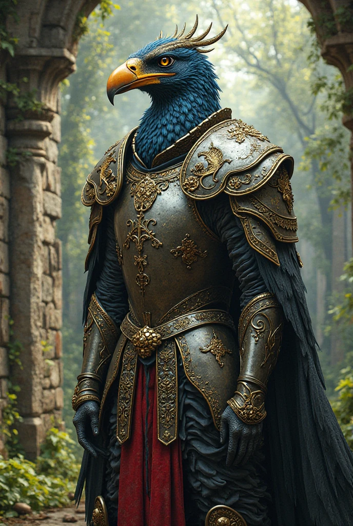 Dominican bird in medieval armor - SeaArt AI