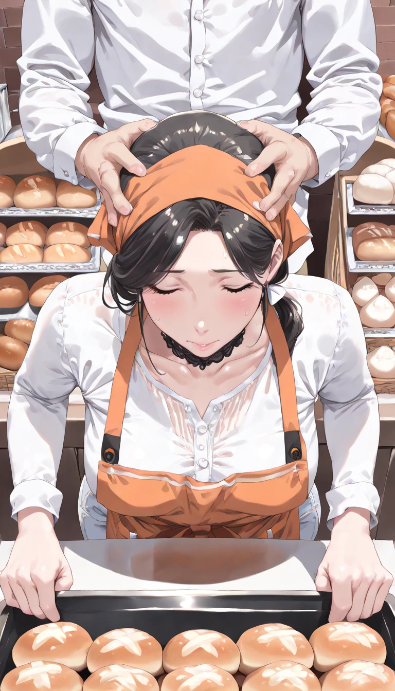 pov hands grabbed another's head mature female, 40yo, curvy - SeaArt AI