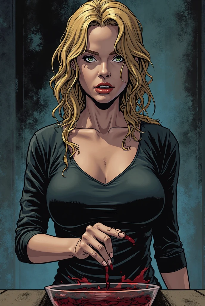 Comic style using this information With a sharp breath, Tris makes an abrupt dec - SeaArt AI