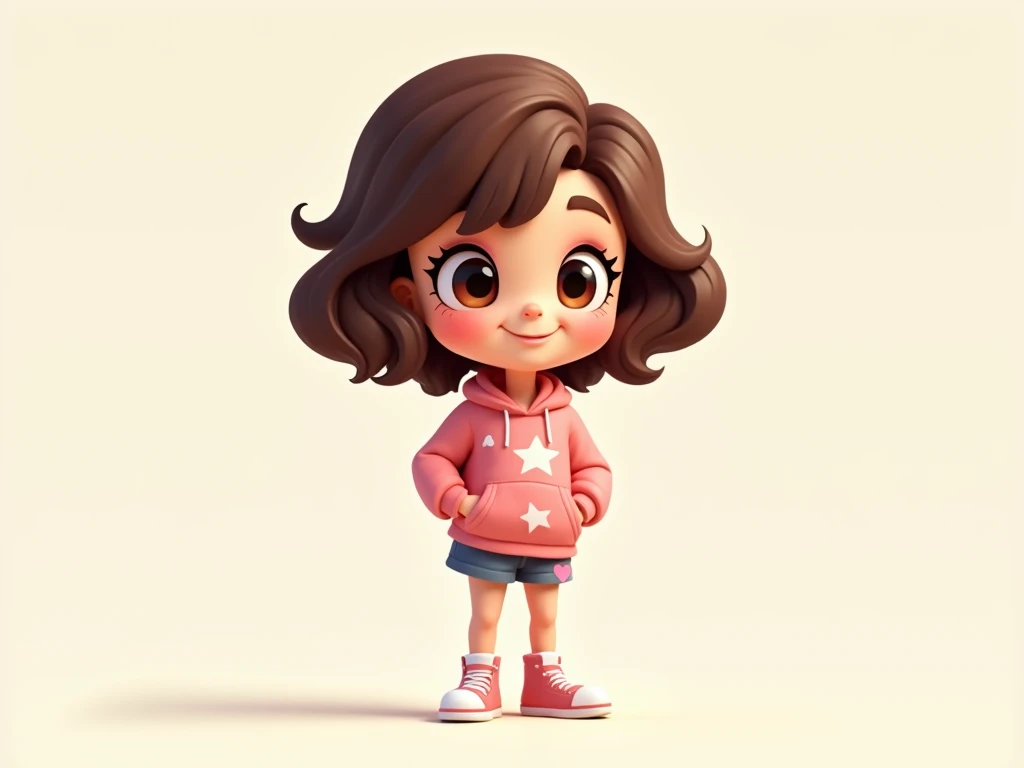 2D character design: head: Large and round, , which takes up almost ...