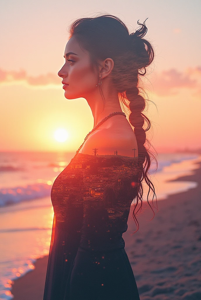 High quality, 8K Ultra HD, A beautiful double exposure that combines an ...