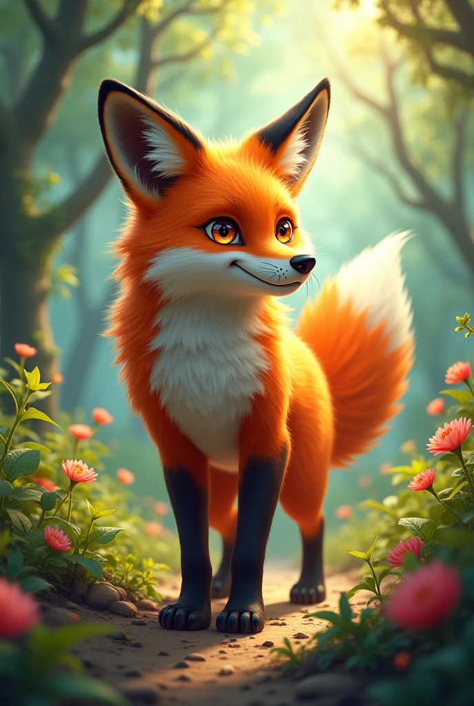 Bright fox - SeaArt AI